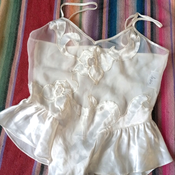 Josie | Intimates & Sleepwear | Josie Camisole Snap Crotch Ivory Satin ...